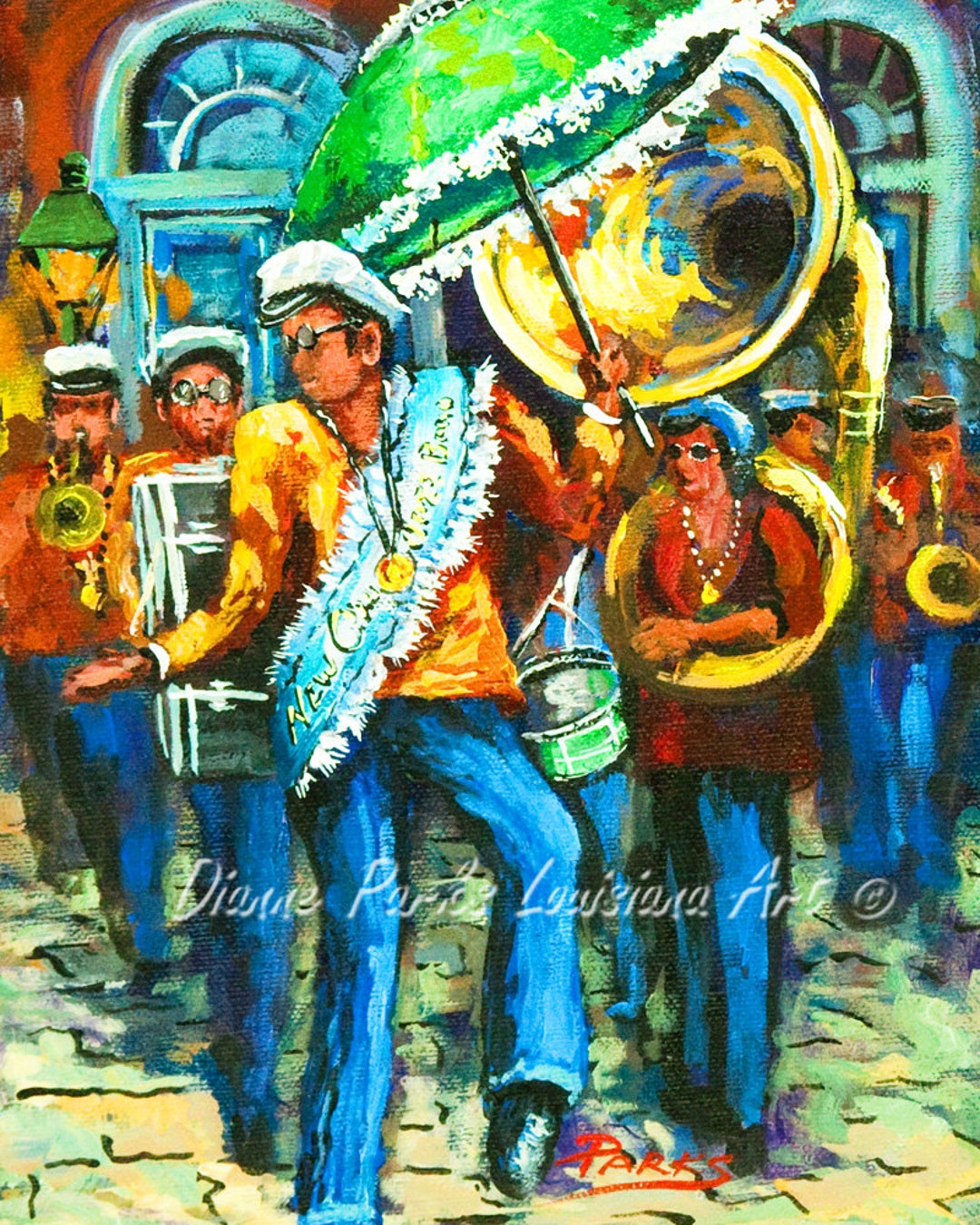 Olympia Jazz Band Art, New Orleans Second Line Art Print or Giclée ...