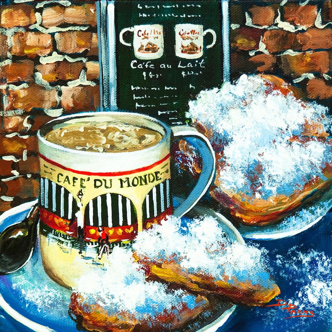 Café Du Monde Art Print, New Orleans French Quarter, Beignets ...