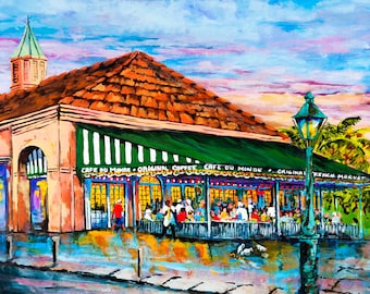 Café Du Monde Art Print New Orleans French Quarter Art - Etsy