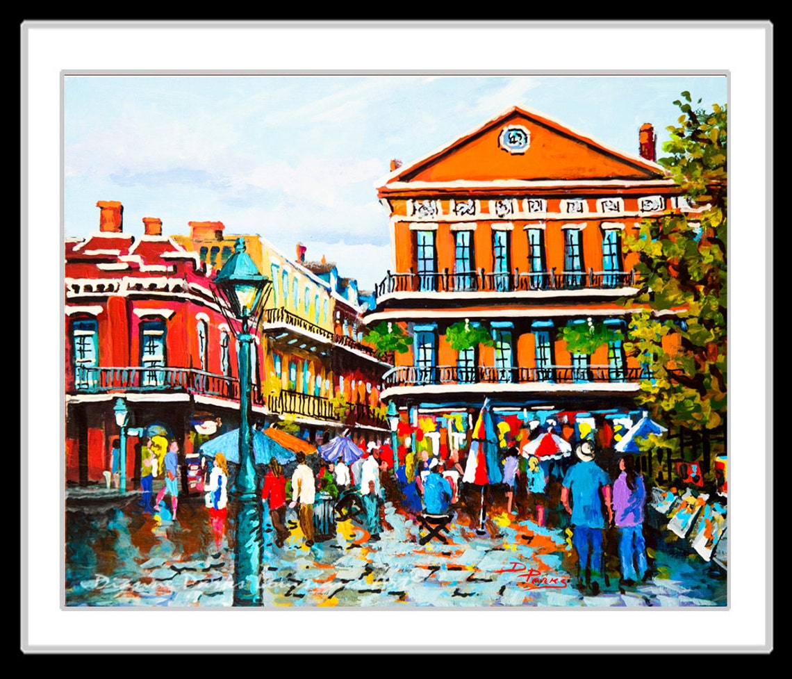 Jackson Square Art Print or Giclée Canvas, in Front of Pontabla ...