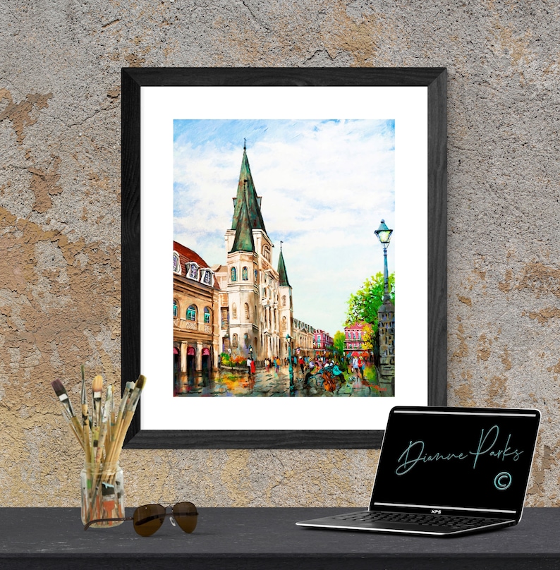 St Louis Cathedral Art Print or Giclée Canvas: New Orleans Jackson ...
