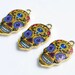 BULK 20 Gold Plated and Enamel Sugar Skull Charms GC3602 | Etsy