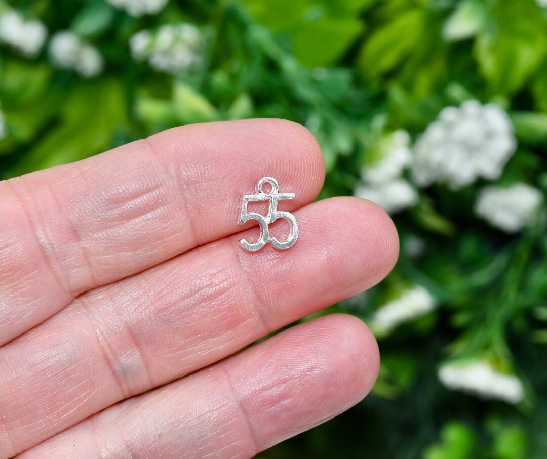 BULK 20 Number 55 Silver Tone Charms SC3950 - Etsy