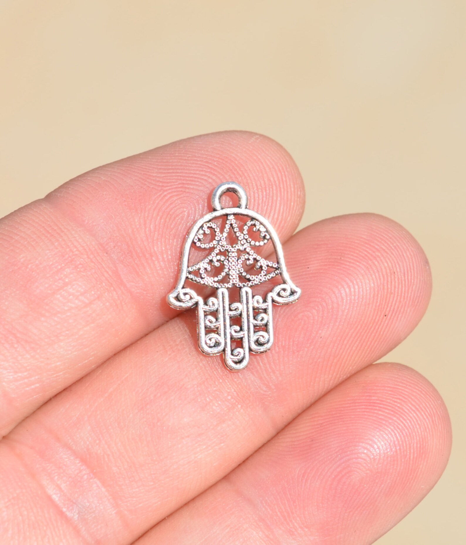 1 Fatima Hand Silver Tone Charm SC2191 | Etsy
