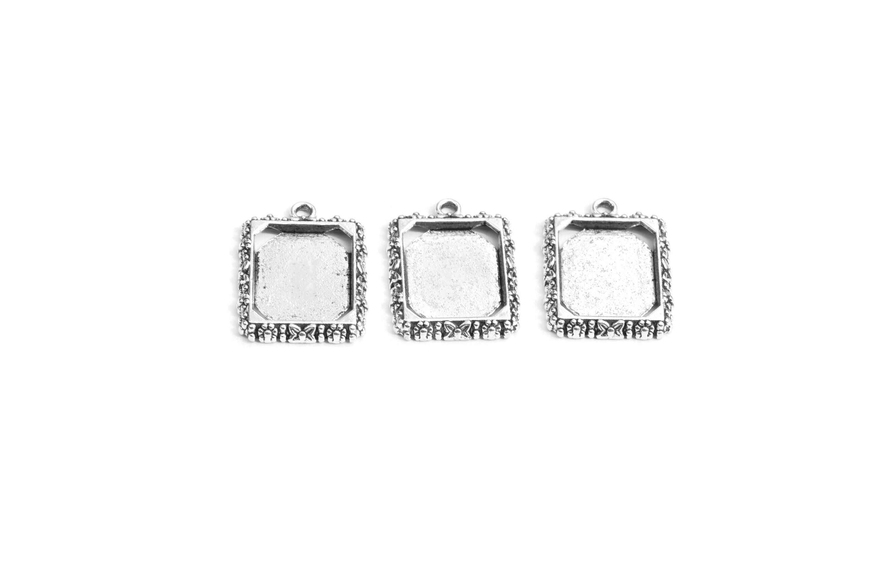 5 Victorian Frame Silver Tone Charms SC3767 - Etsy