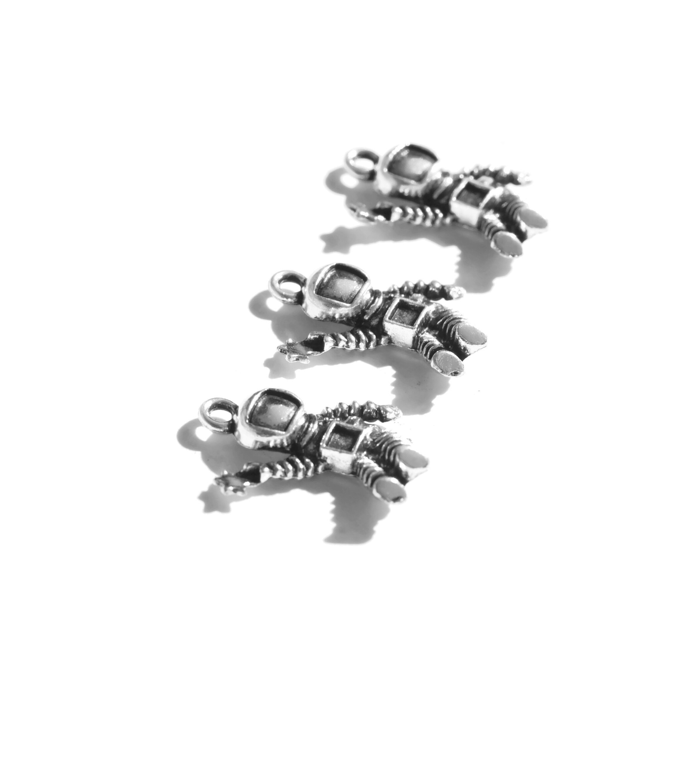 10 Astronaut Silver Tone 3D Charms SC3957 - Etsy
