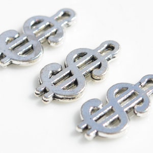 1 Dollar Money Sign Silver Tone Charm SC3342 - Etsy
