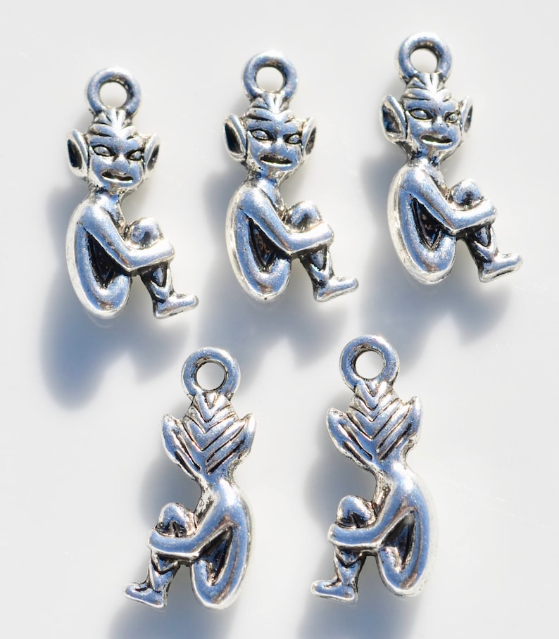 BULK 50 Elf or Pixie Silver Tone Charms SC5927 | Etsy