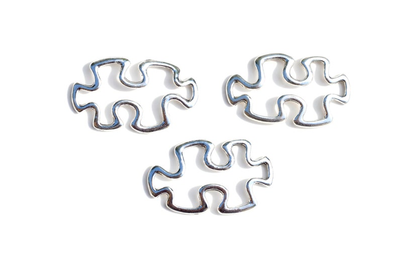 BULK 20 Puzzle Connector Piece Silver Tone Charm SC4260 - Etsy
