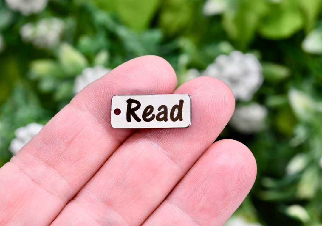 READ Custom Laser Engraved Stainless Steel Rectangle Charm CC1582 - Etsy