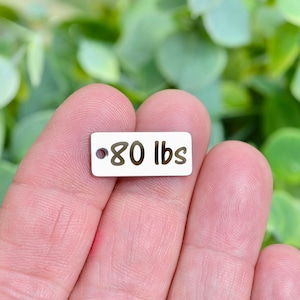80 Lbs Weight Watcher Custom Laser Engraved Stainless Steel Rectangle ...