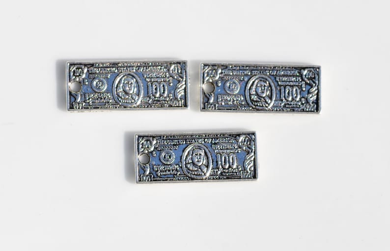 10 One Hundred Dollar Bill Silver Tone Charms SC2067 - Etsy