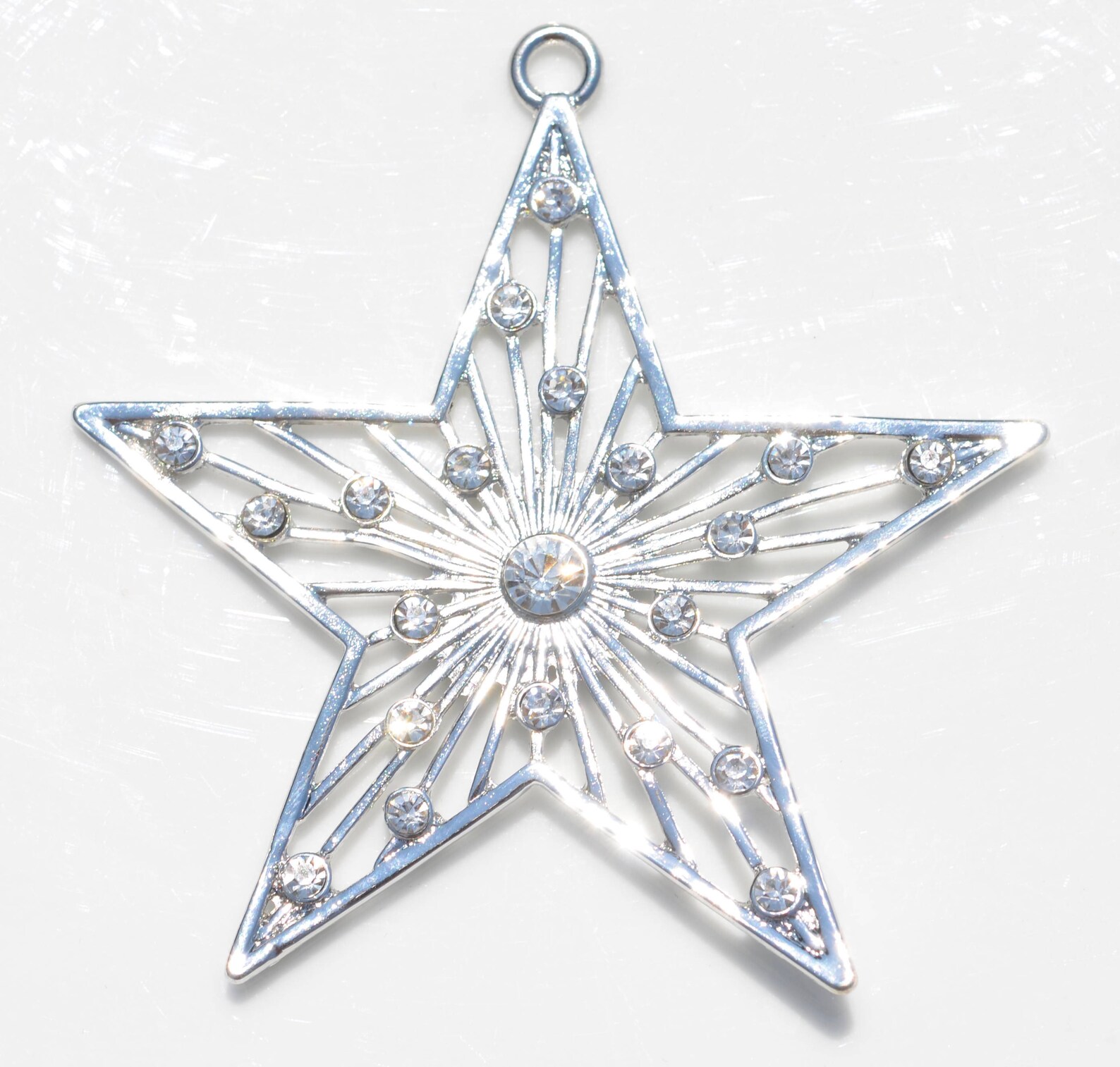 BULK 10 Large Silver Star Charm SC6122 | Etsy