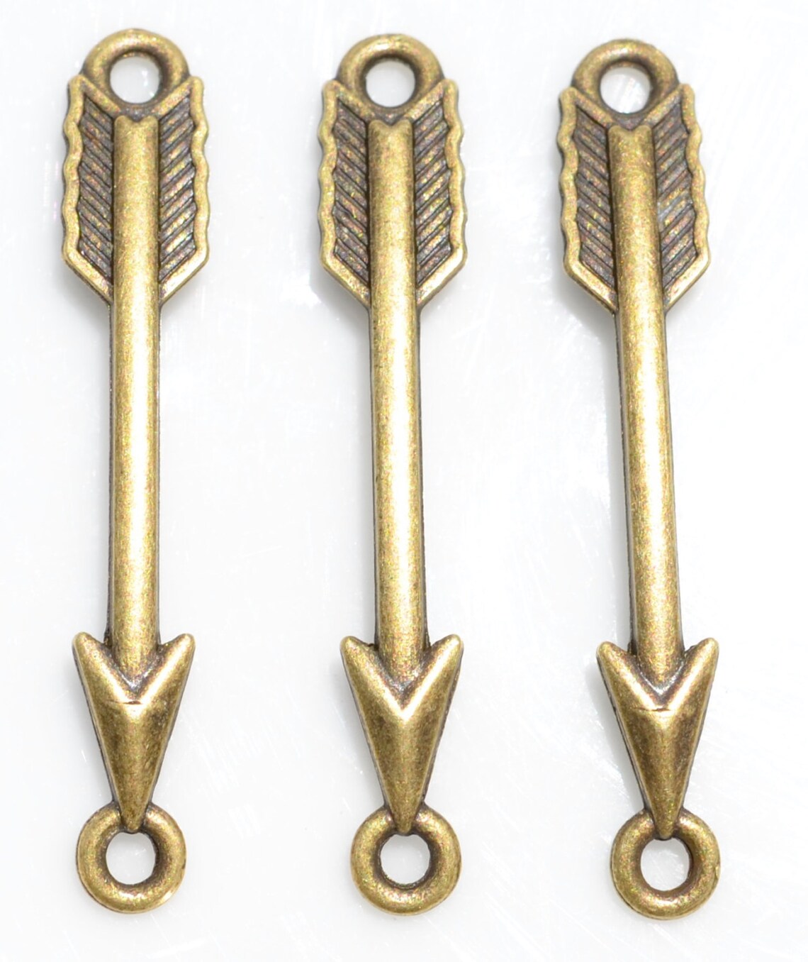 BULK 50 Arrow Bronze Tone Connector Charms BC2592 - Etsy