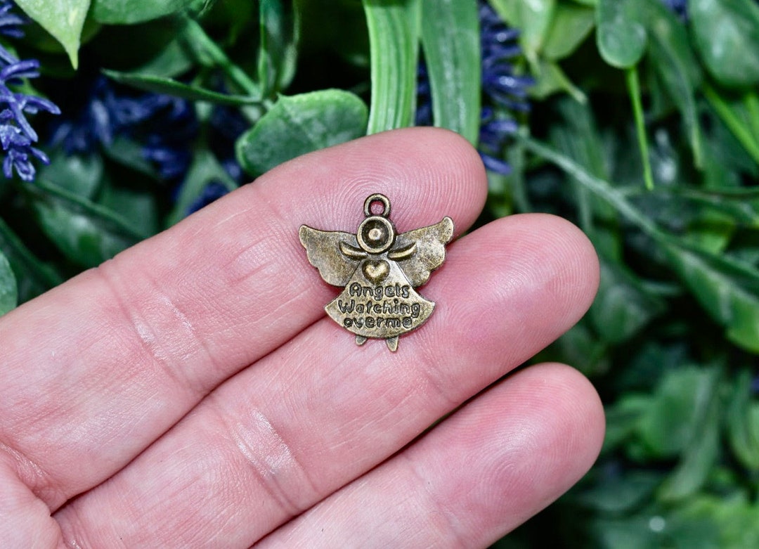 BULK 50 Angels Watching Over Me Bronze Tone Charms BC2810 - Etsy