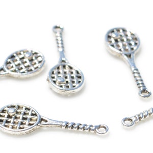 BULK 50 Tennis Racquet Silver Tone Charms SC6006 - Etsy