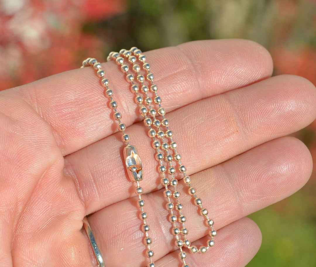 10 Rose Gold 27" Ball Necklace Chains 2.4mm C918 - Etsy