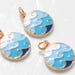 1 Blue and White Enamel Wave Charm GC5700 - Etsy
