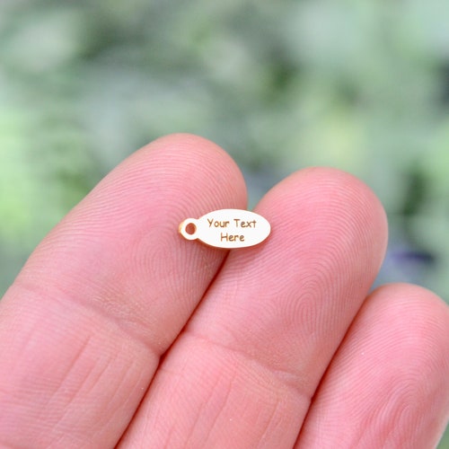 Personalized Stainless Steel Charm Laser Engraved Choose - Etsy