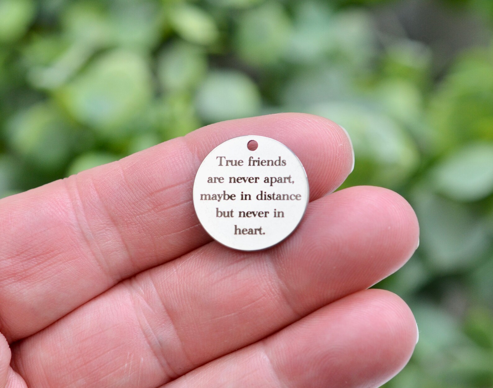 True Friends Are Never Apart 20mm Custom Laser Engraved - Etsy