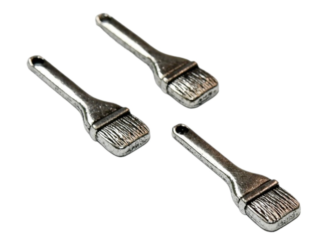 BULK 20 Paint Brush Silver Tone Charms SC5144 - Etsy