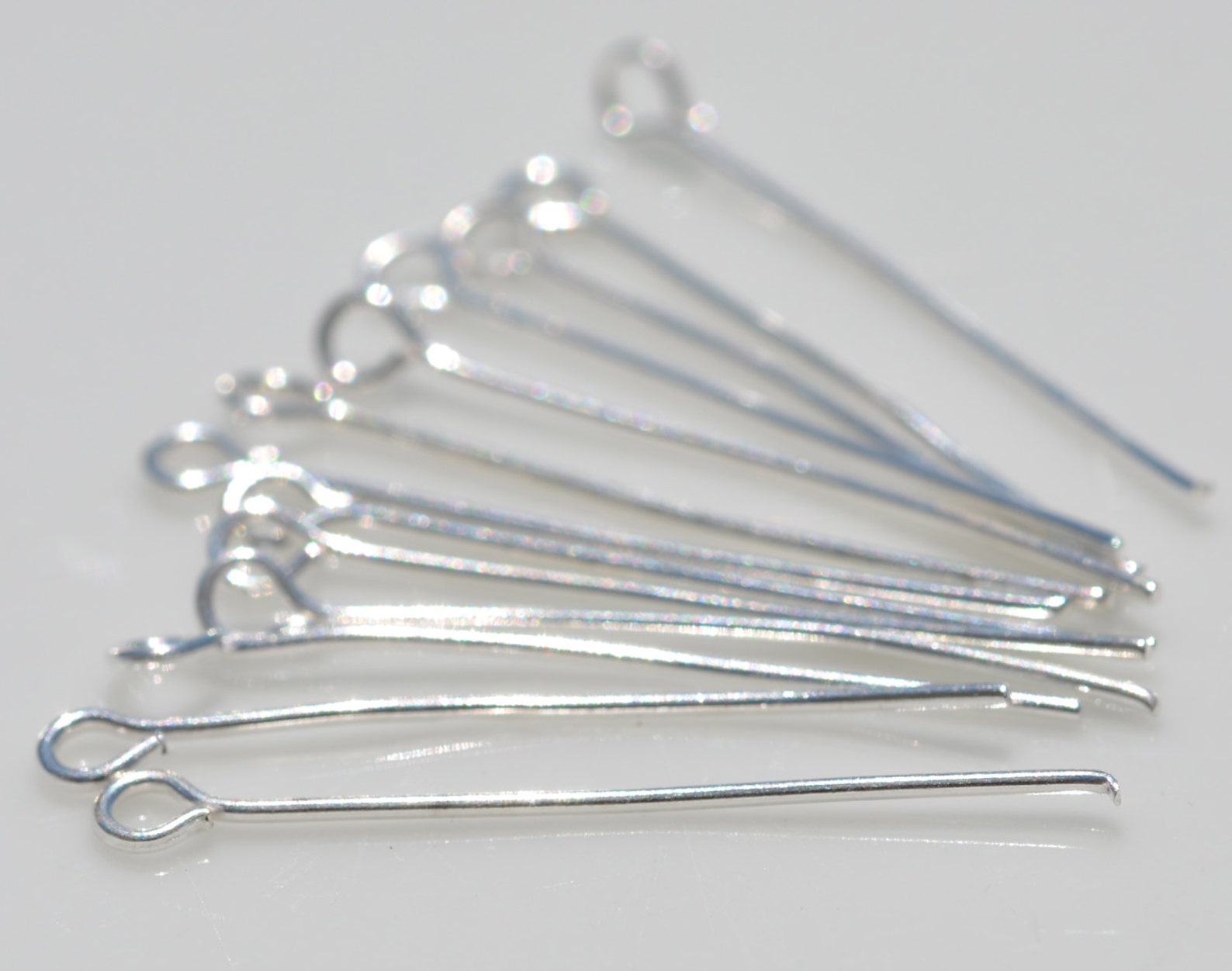 BULK 100 Silver Plated 28mm Eye Pins F450 - Etsy