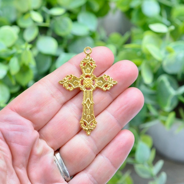Large Cross Necklace - Etsy