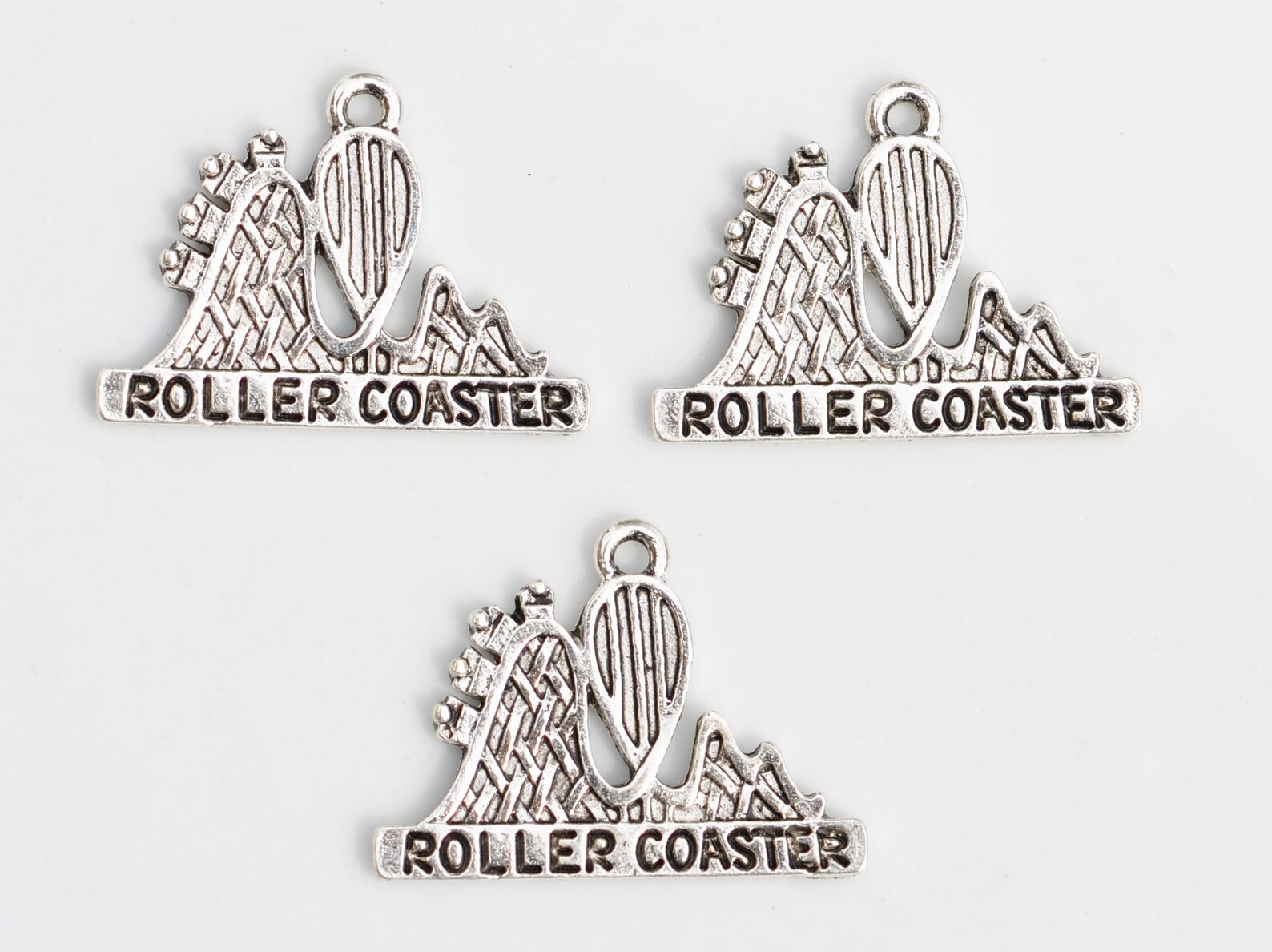 BULK 20 Roller Coaster Silver Tone Charms SC1664 - Etsy