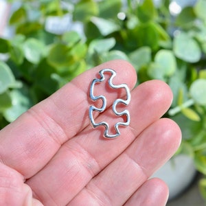 BULK 20 Puzzle Connector Piece Silver Tone Charm SC4260 - Etsy