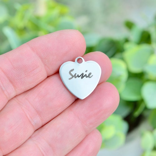Custom Stainless Steel Tag Charmpersonalized Laser Engraved | Etsy