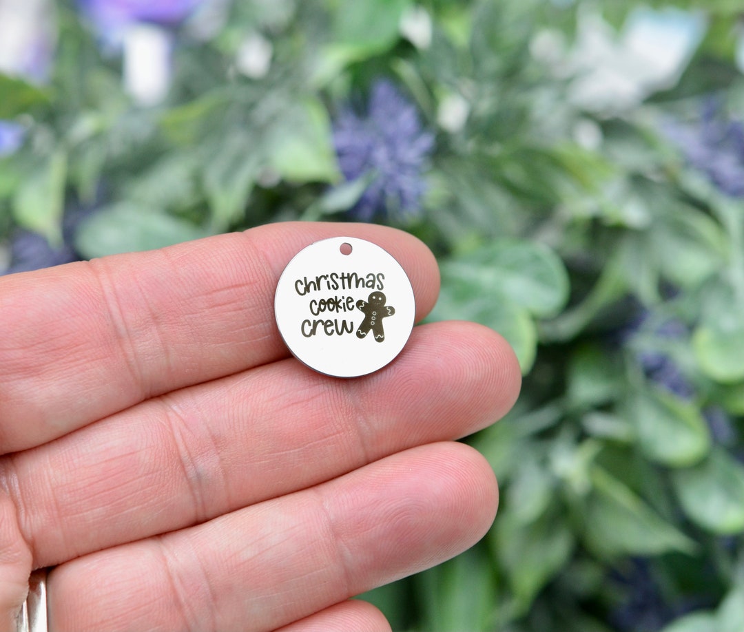 Christmas Cookie Crew Laser Engraved Custom Charm CC53 - Etsy