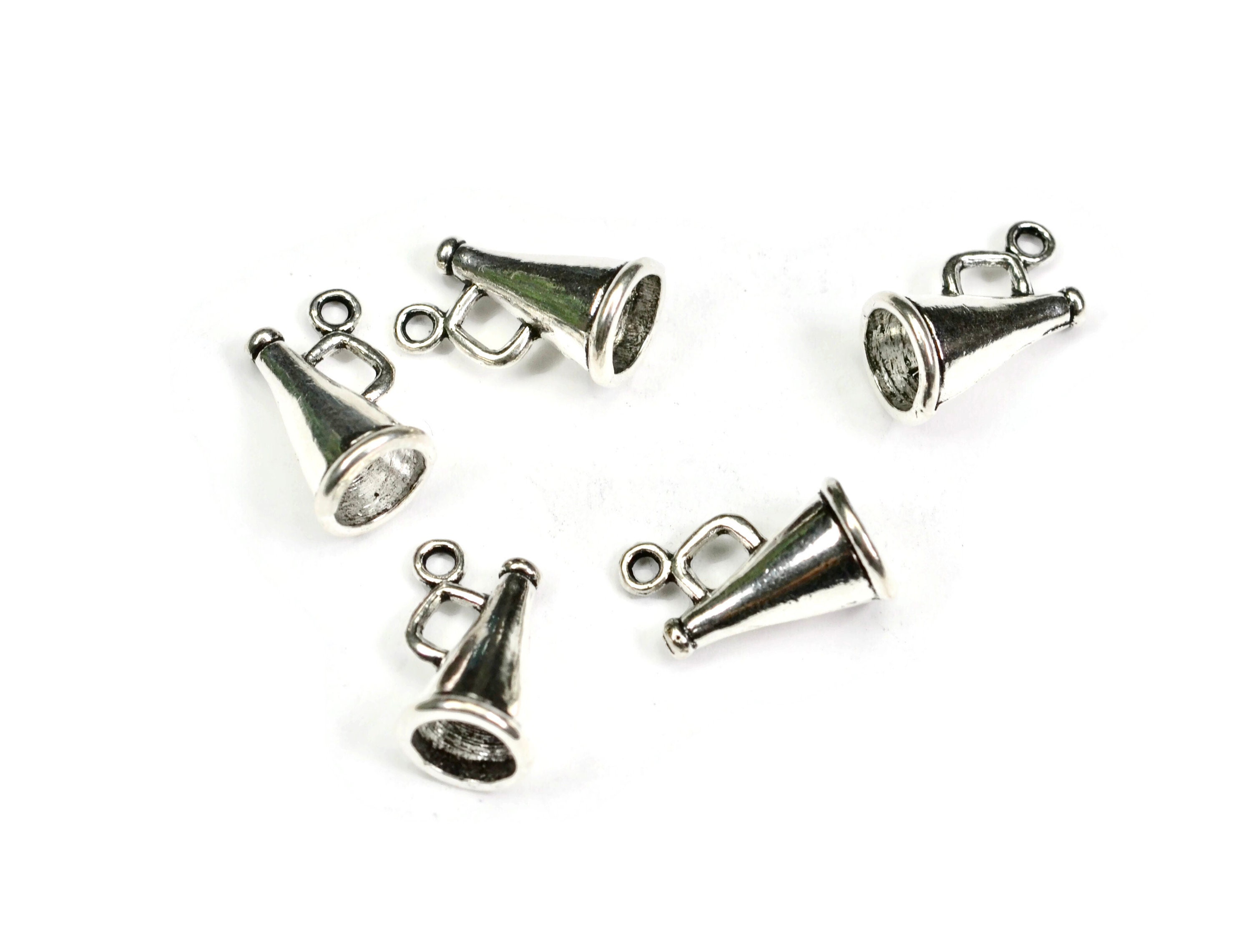 BULK 50 Cheerleading Megaphone 3D Silver Tone Charms SC2544 | Etsy