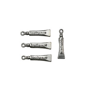 BULK 50 Toothpaste 3D Silver Tone Charms SC1822 - Etsy