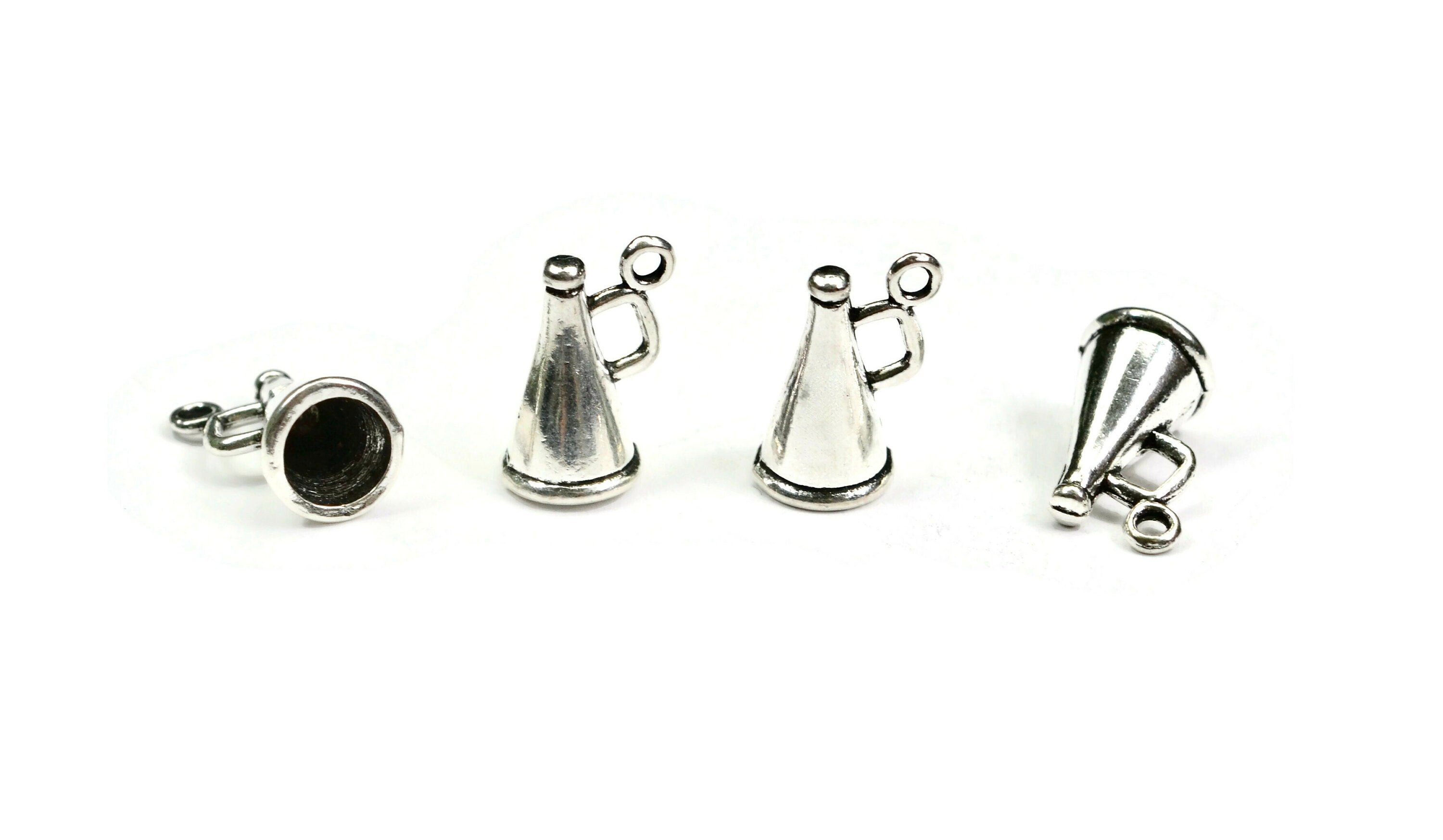 BULK 50 Cheerleading Megaphone 3D Silver Tone Charms SC2544 | Etsy