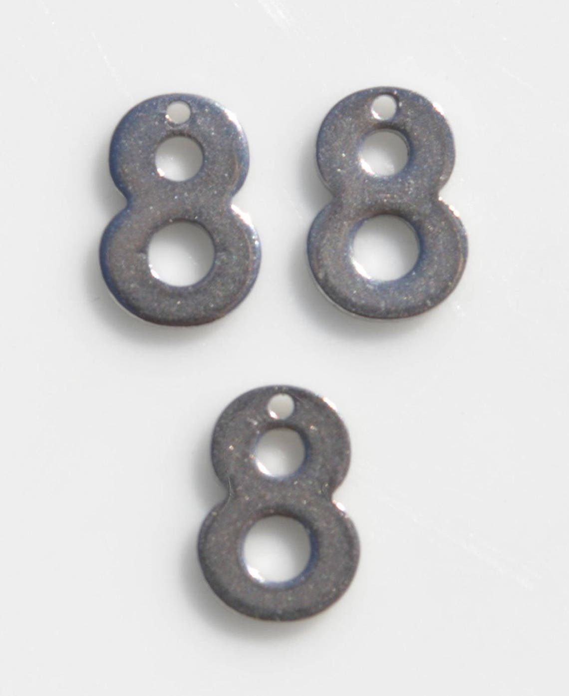 1 Stainless Steel Number 8 Charm SC5084 - Etsy