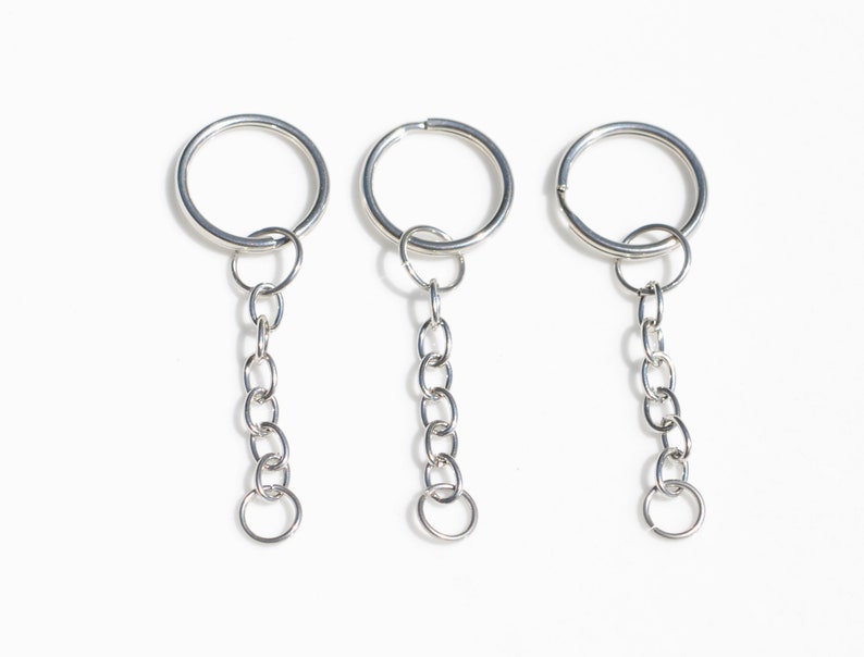 BULK 20 Stainless Steel Key Ring Holder With Extender Chain F633 - Etsy