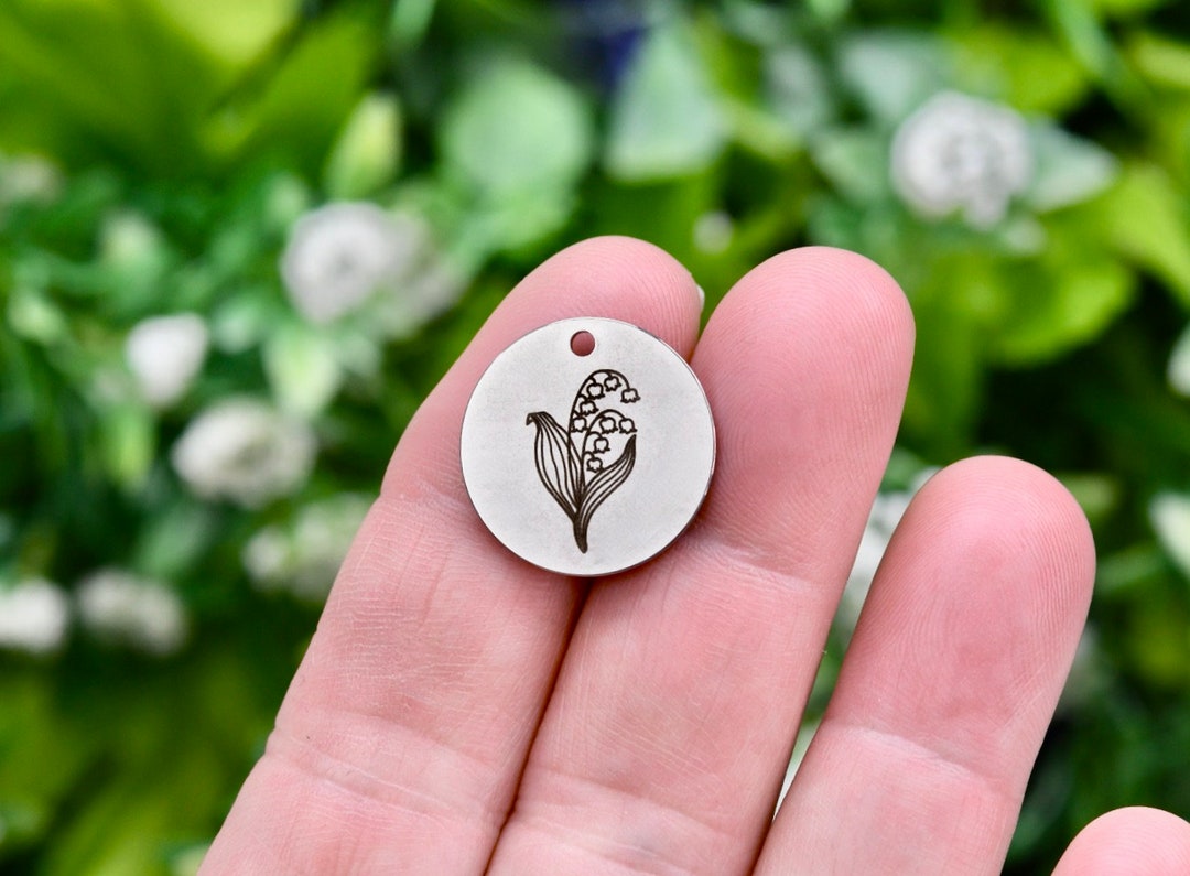 Birth Flower Lily of the Valley for Month of May, Custom Laser Engraved ...