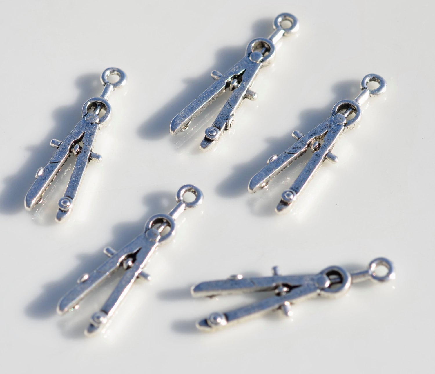 10 Protractor 3D Silver Tone Teacher Math Charms SC5003 - Etsy
