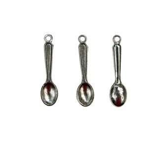 1 Spoon Silver Tone Charm SC2627 - Etsy