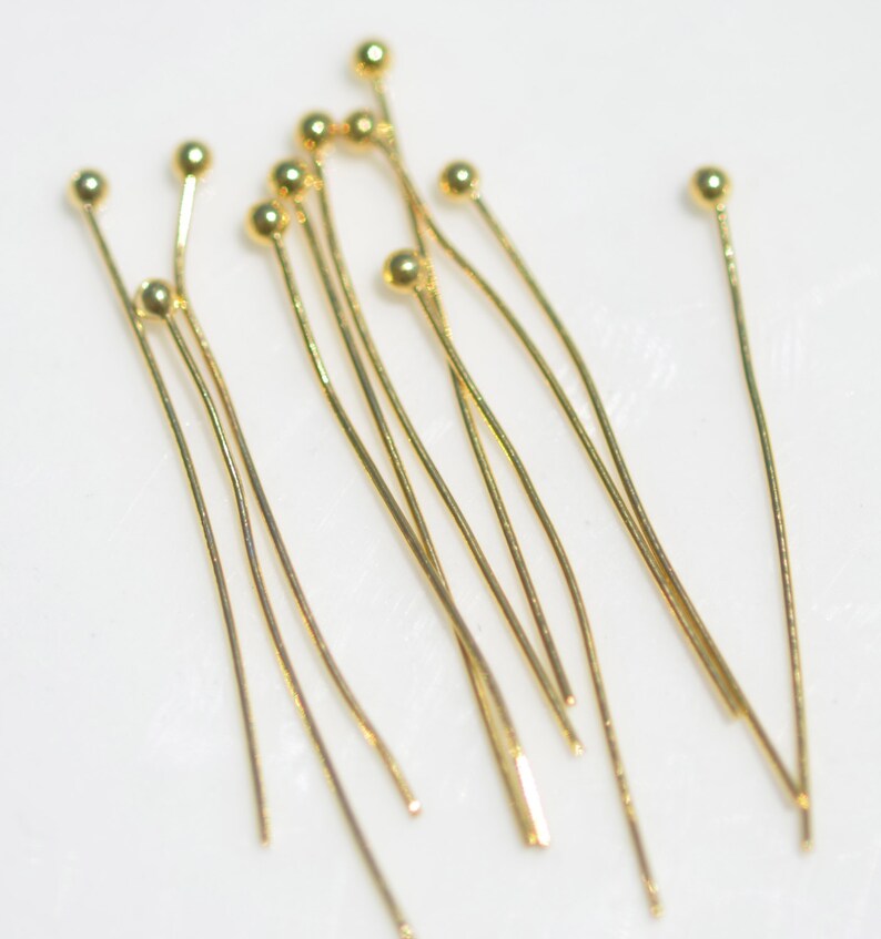 50 Ball Pin Gold Tone 29mm F205 - Etsy