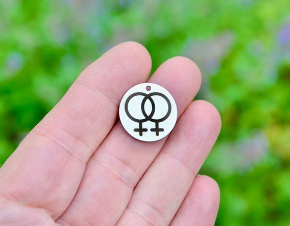 Female Female Gender Symbols Custom Laser Engraved Stainless - Etsy