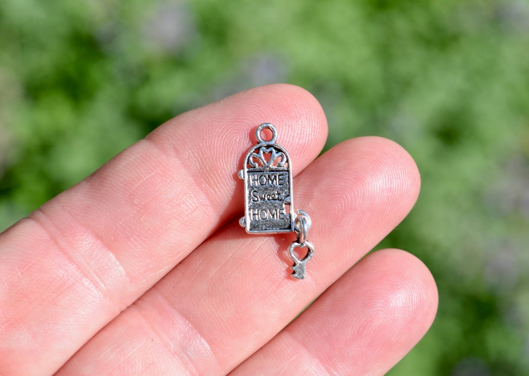 BULK 20 House With a Key "home Sweet Home" Silver Tone Charms SC2223 - Etsy
