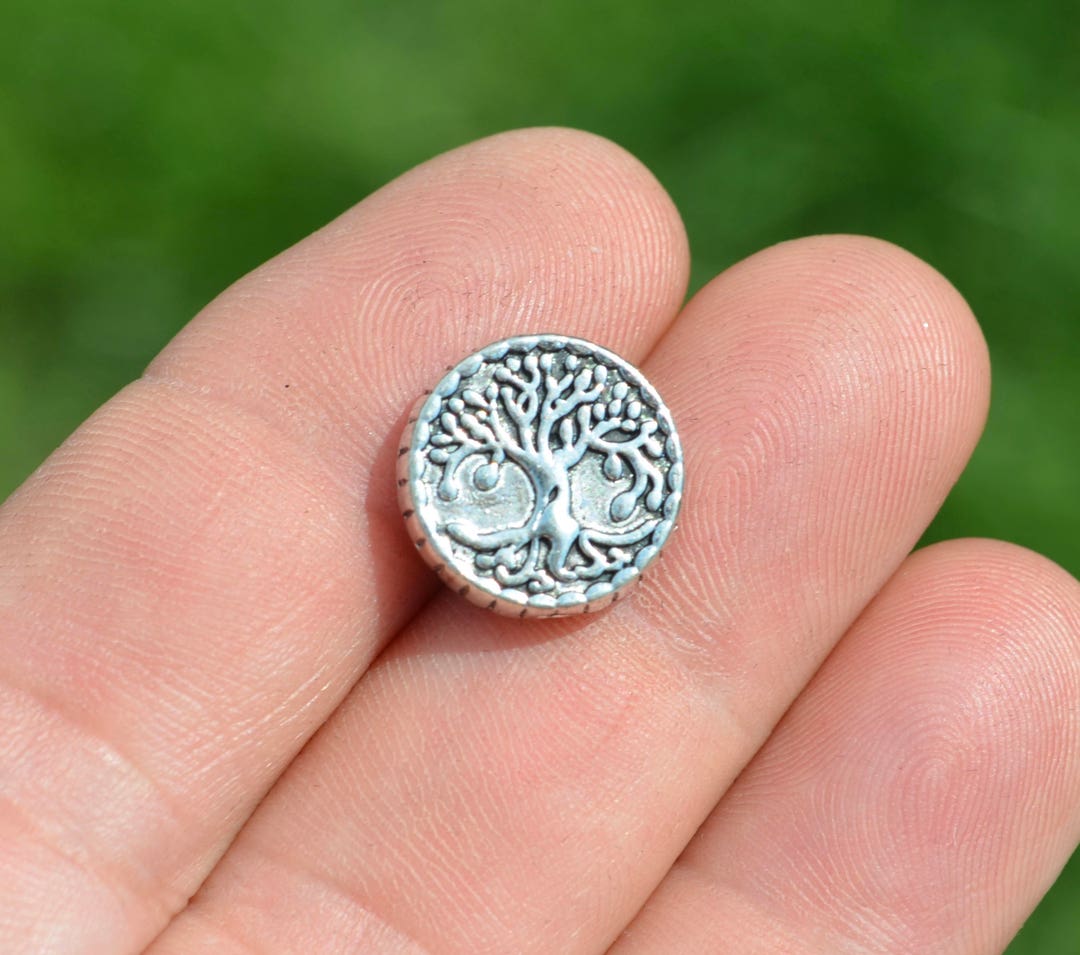 BULK 20 Tree Spacer Silver Tone Beads BD817 - Etsy