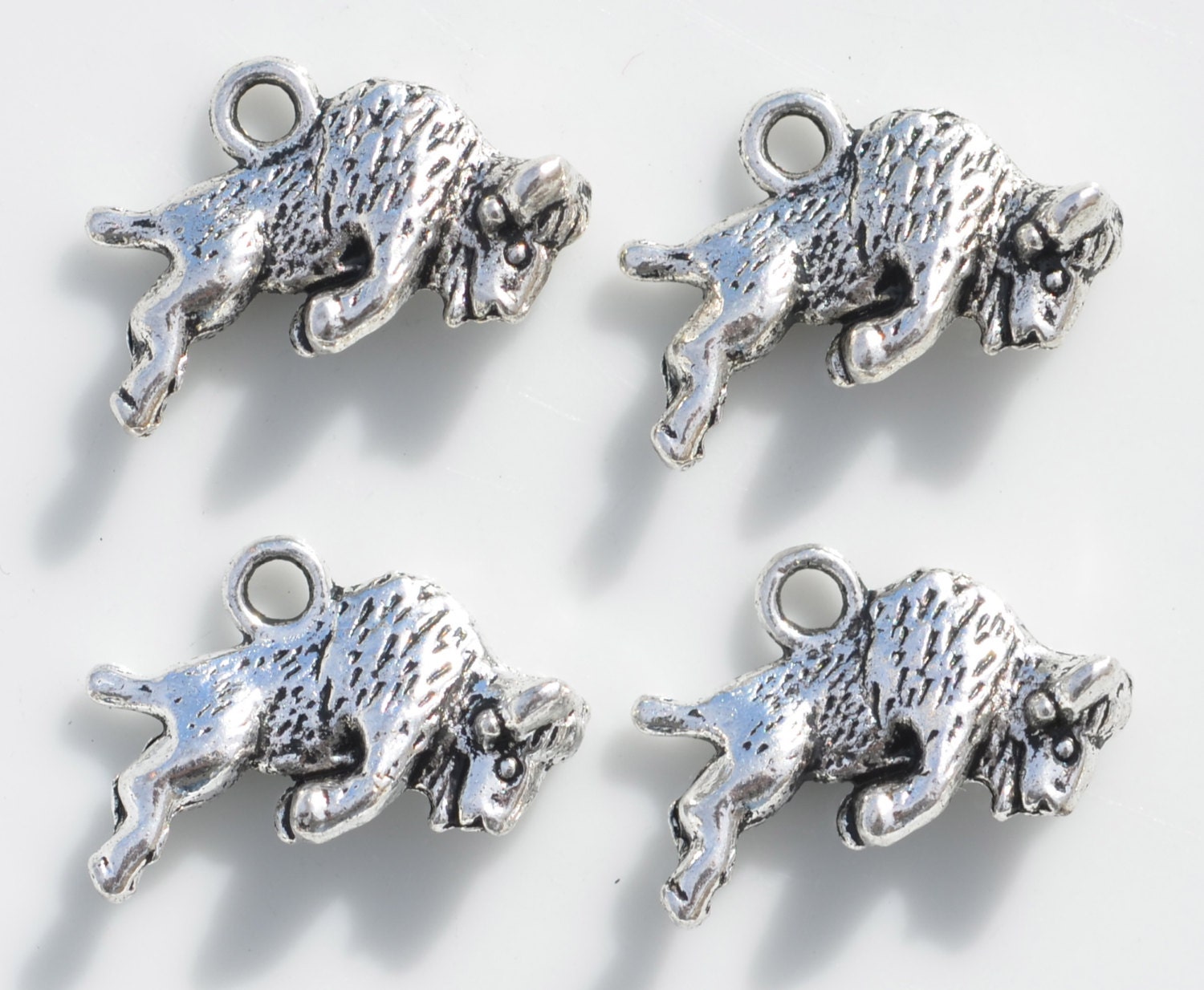 1 Buffalo 3D Silver Tone Charm SC1450 - Etsy