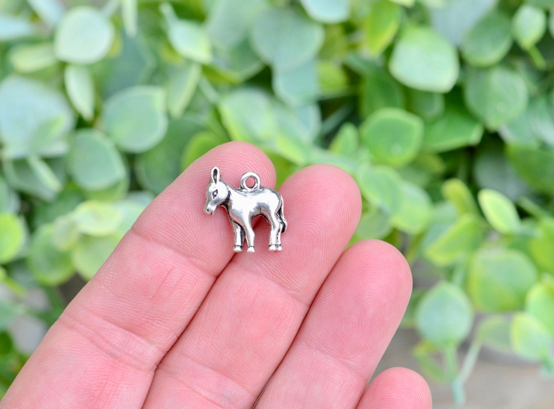 BULK 20 Donkey 3D Silver Tone Charms SC6800 - Etsy