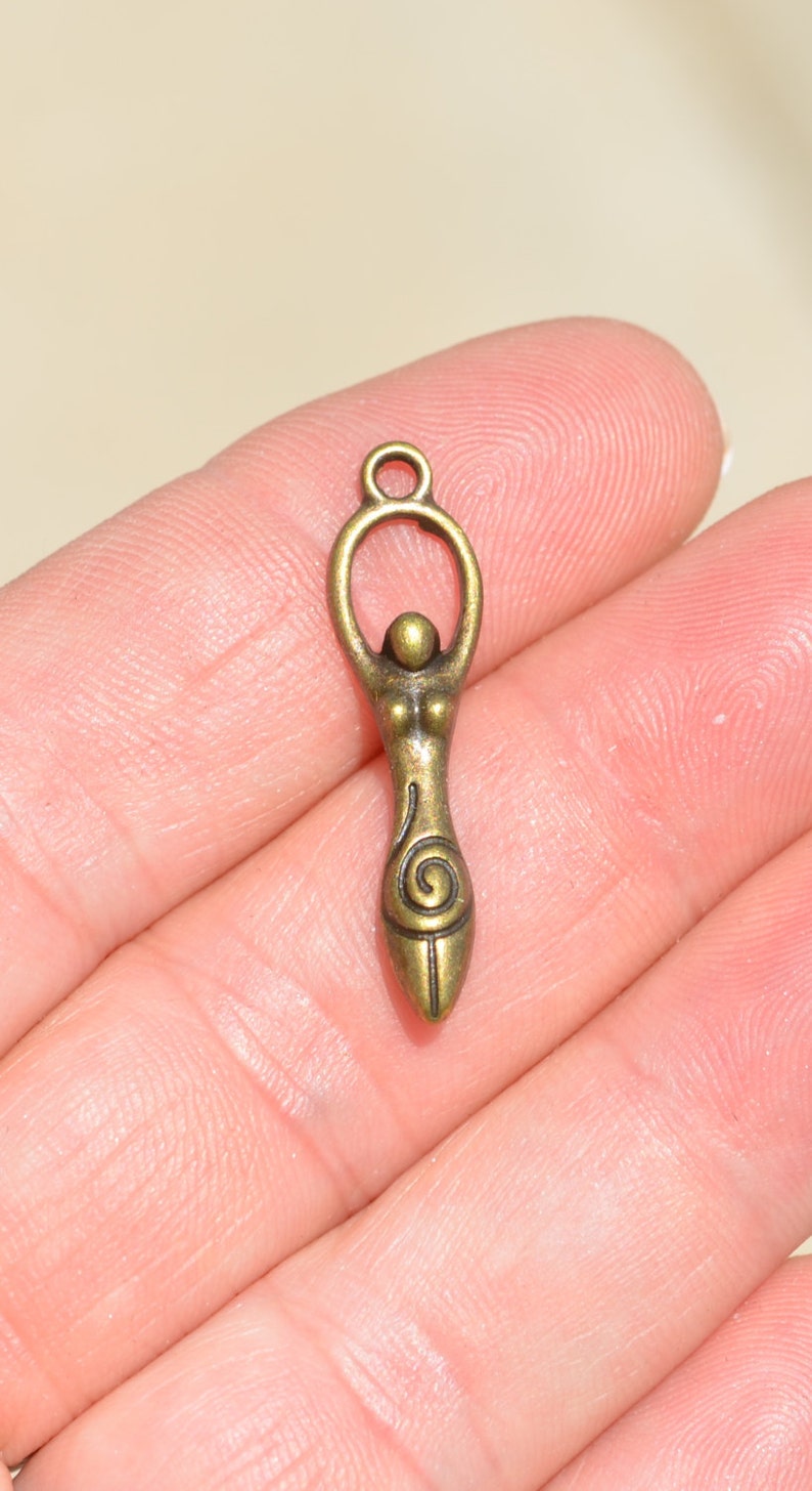 BULK 50 Goddess Bronze Tone Charms BC6516 - Etsy