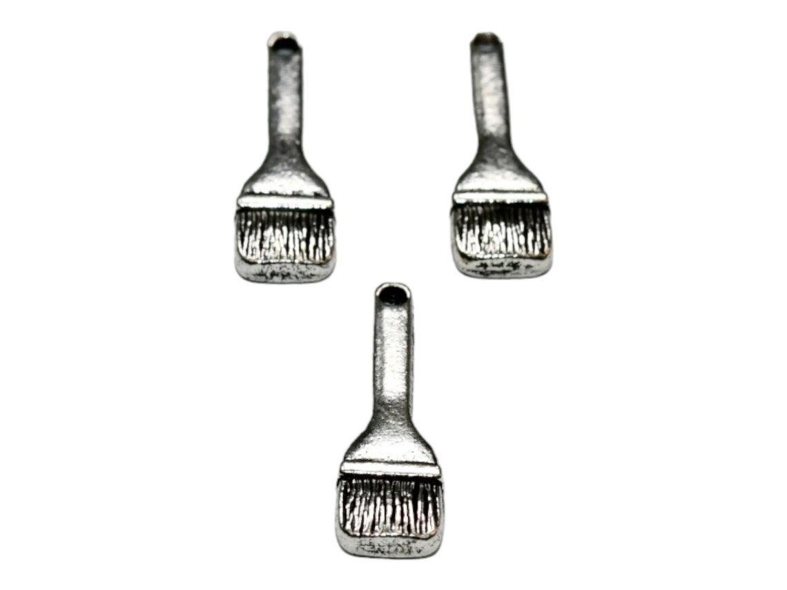 BULK 20 Paint Brush Silver Tone Charms SC5144 - Etsy