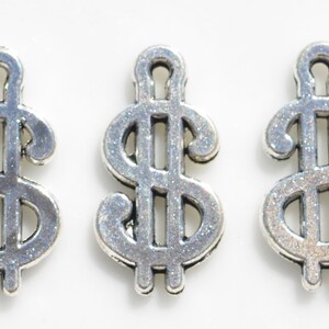 1 Dollar Money Sign Silver Tone Charm SC3342 - Etsy