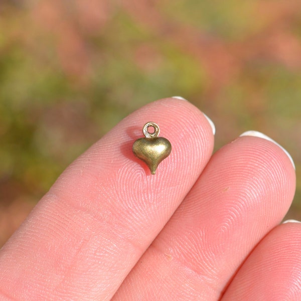 Heart Charm Ring - Etsy