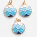 1 Blue and White Enamel Wave Charm GC5700 - Etsy